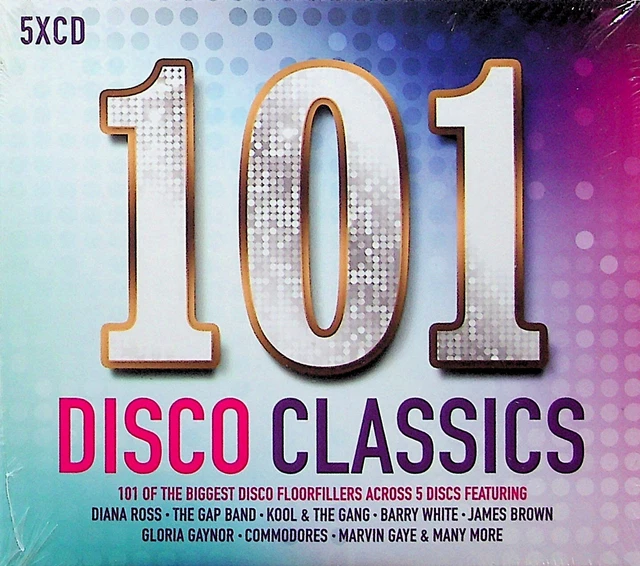 101 DISCO CLASSICS- The Best of 5-CD NEW Abba/Lipps Inc/Love Unlimited ...