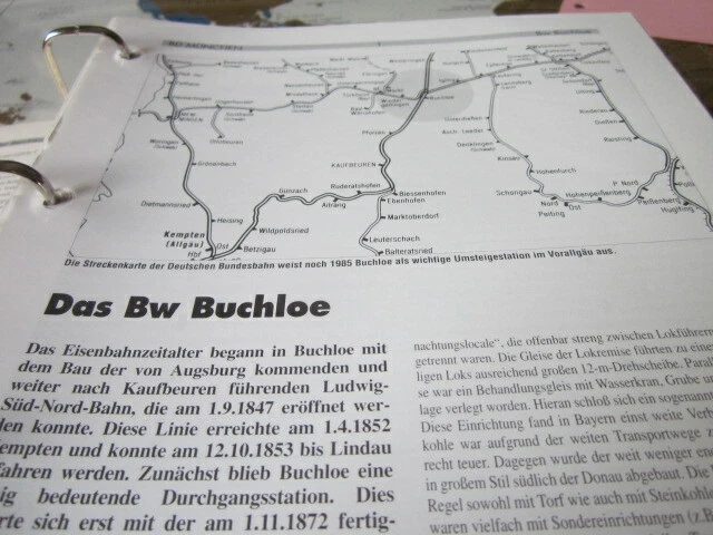 BAHNBETRIEBSWERK MIT GLEISPLAN N 12 Buchloe 14 EUR 8,19 - PicClick DE