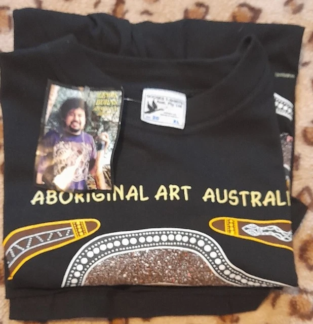 ABORIGINAL ART T shirt by Artist Lewis Burns (Vintage) £15.00 - PicClick UK