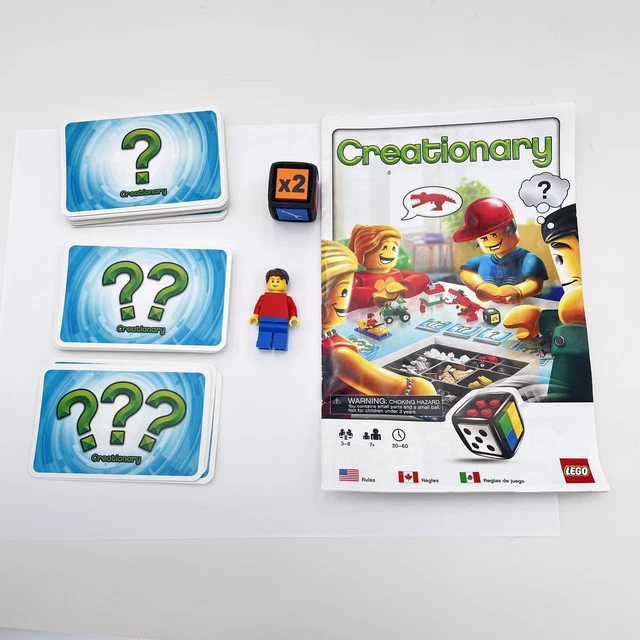 LEGO CREATIONARY BOARD Game Replacement Cards Minifigure Die Family ...