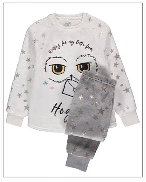 HARRY POTTER HEDWIG Fleece Pyjamas Hogwarts Cosy Fleece Kids Pyjama Set ...