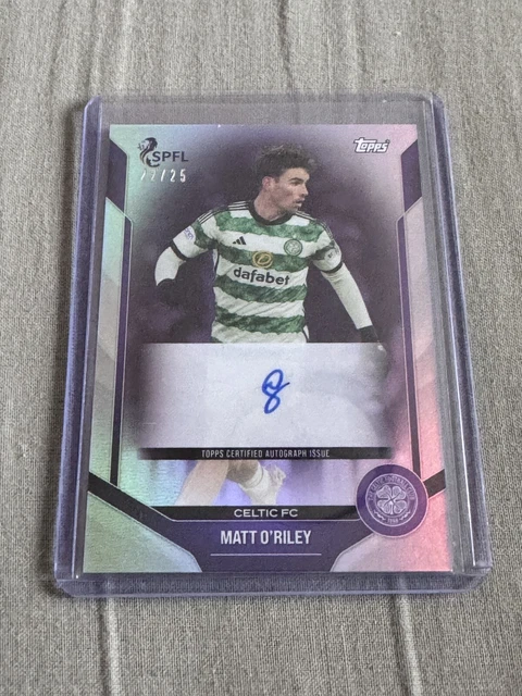 TOPPS SPFL ON DEMAND 23/24 Celtic mat O'Riley Auto /25 violet ...