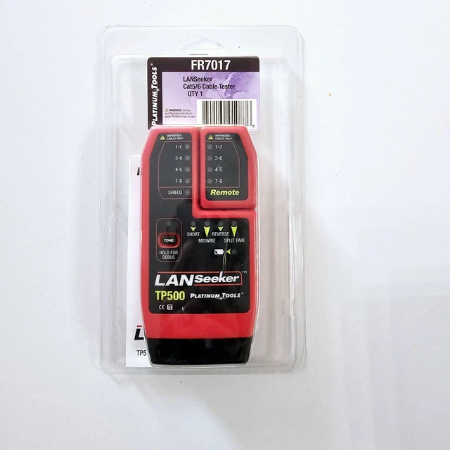 NEW PLATINUM TOOLS TP500 LANSeeker CAT 5/6 Cable Tester Self-Stored ...