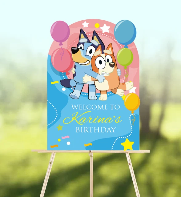 BLUEY BIRTHDAY PARTY Welcome Sign, Bluey & Bingo Sign, Welcome sign ...