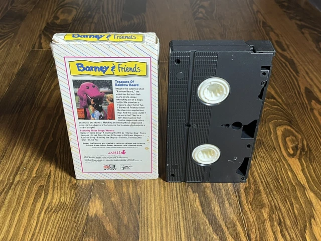 RARE BARNEY AND Friends VHS Treasure Of Rainbow Beard Time Life Purple ...