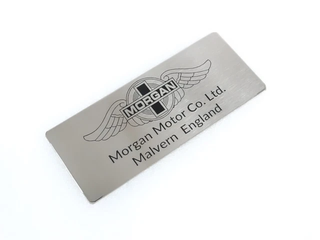 CLASSIC VINTAGE MORGAN Motor Car Black Sign Logo Badge Decal Metal ...