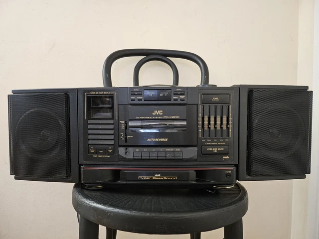 🔥 1990 JVC PC-X200 Portable AM/FM CD Cassette Tested Work $345.05 ...