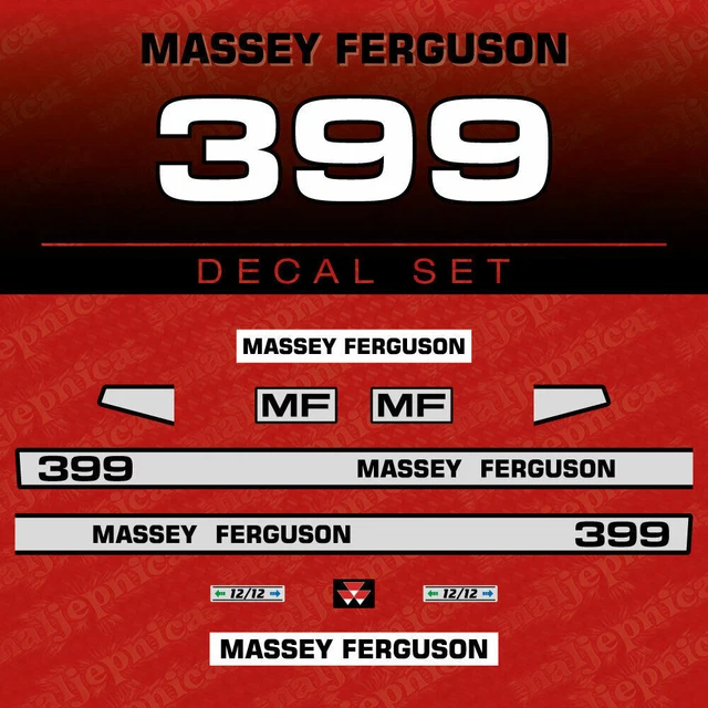 MASSEY FERGUSON 399 decal aufkleber adesivo sticker set £75.59 ...