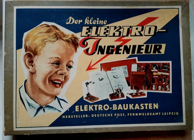 DER KLEINE ELEKTRO Ingenieur Baukasten Deutsche Post Leipzig Fernmeldeamt 1959 EUR 110,00 ...