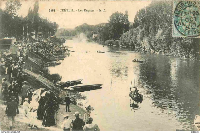 94 - CRETEIL - Les Régates - Animée - CPA - Oblitération de 1905 - Voir ...