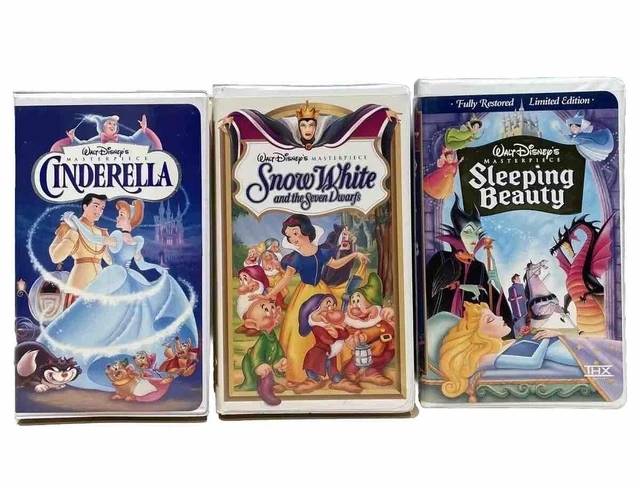 DISNEY MASTERPIECE PRINCESS VHS Lot Sleeping Beauty Cinderella And Snow ...