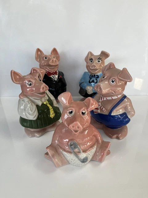 WADE NATWEST PIGS Full Set Of 5 All With Original Stoppers £59.99 ...