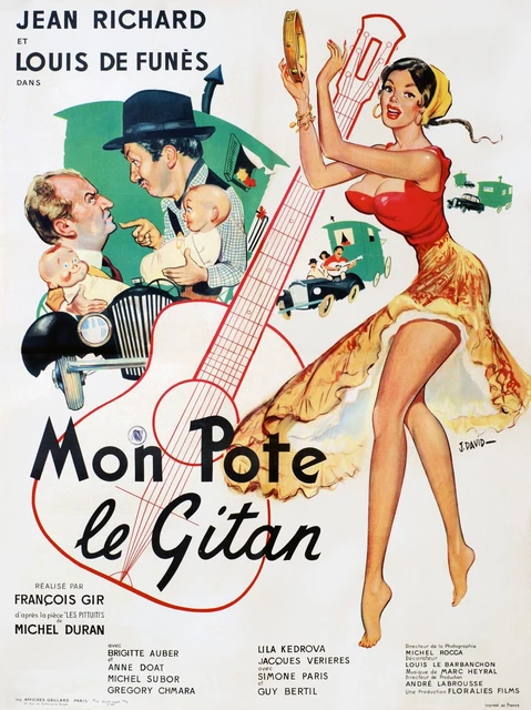 MON POTE LE GITAN, Louis de Funès, repro affiche cinéma (40x60 cm), HQ EUR 19,99 - PicClick FR