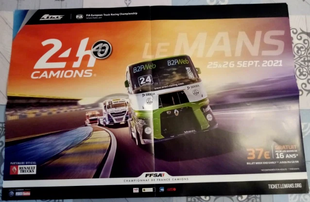 Affiche 24 Heures Du Mans Camion 2021 Eur 5 00 Picclick Fr