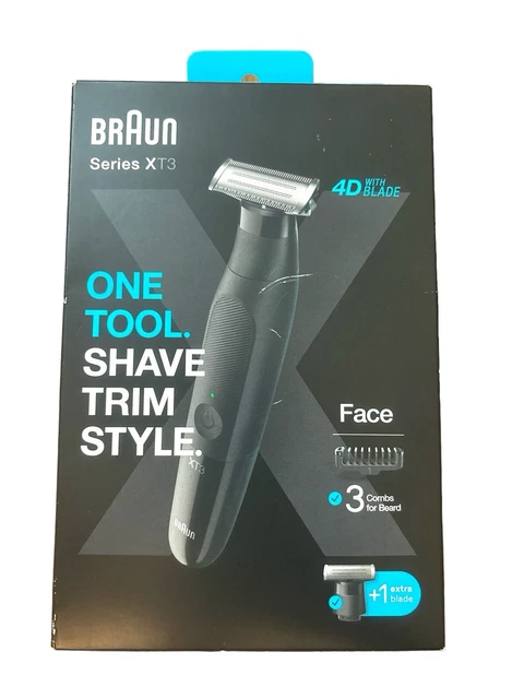BRAUN SERIES XT3 Rasierapparat Elektrischer Bart Mit Trimmer Enthaarung ...