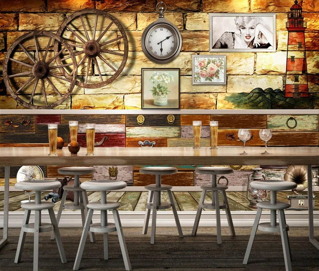 3D RETRO STYLE Clock ZHUA7809 Wallpaper Wall Murals Removable Self ...