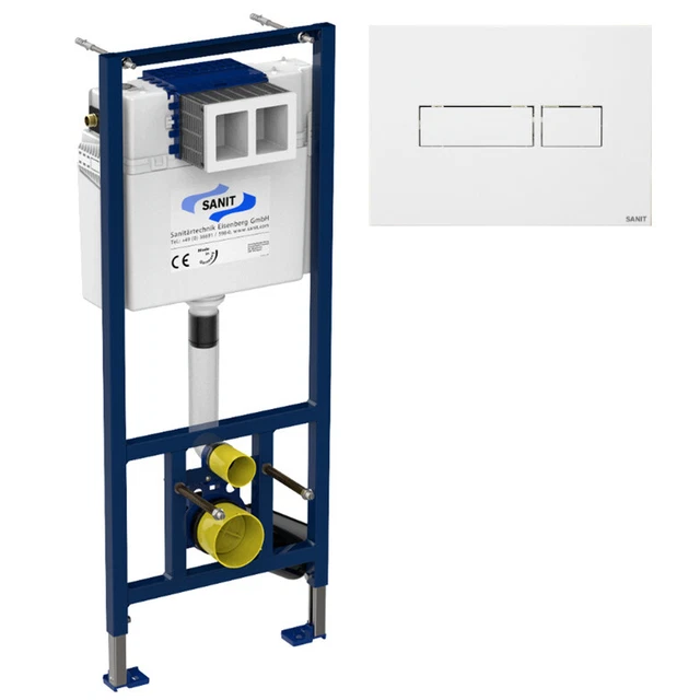 SANIT CLASSIC WC Vorwandelement Element 112 cm mit Betätigungsplatte ...