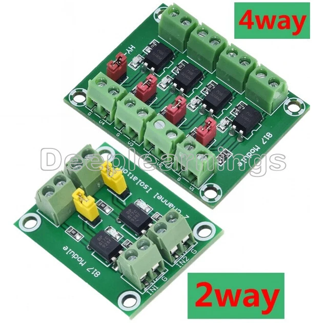 PC817 2/4-CHANNEL OPTOCOUPLER Isolation Board Voltage Converter Adapter ...