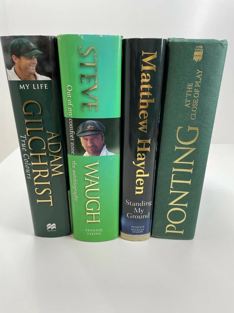 AUTOBIOGRAPHY BOOKS CRICKET Legends Gilchrist Waugh Ponting Hayden hard ...