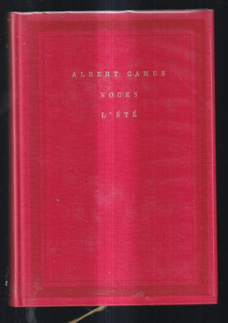 ALBERT CAMUS: NOCES, L'ETE. NRF. COLLECTION SOLEIL. 3000 ex. EUR 15,00 ...