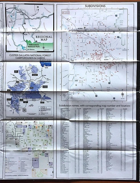 MAPS & GUIDES for Bozeman, Big Sky, Livingston / Montana $11.12 ...