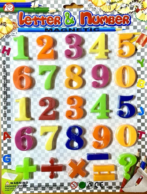 MAGNETIC NUMBERS ALPHABET Letters Fridge Magnets Learning Toy $17.97 ...