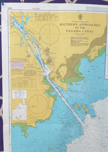 ADMIRALTY 1401 PANAMA-PACIFIC Coast Southern Approaches To The Panama ...