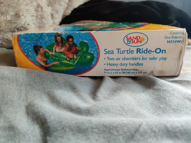 SAND N SUN (Intex The Wet Set) Sea Turtle Ride On Inflatable Pool Float ...