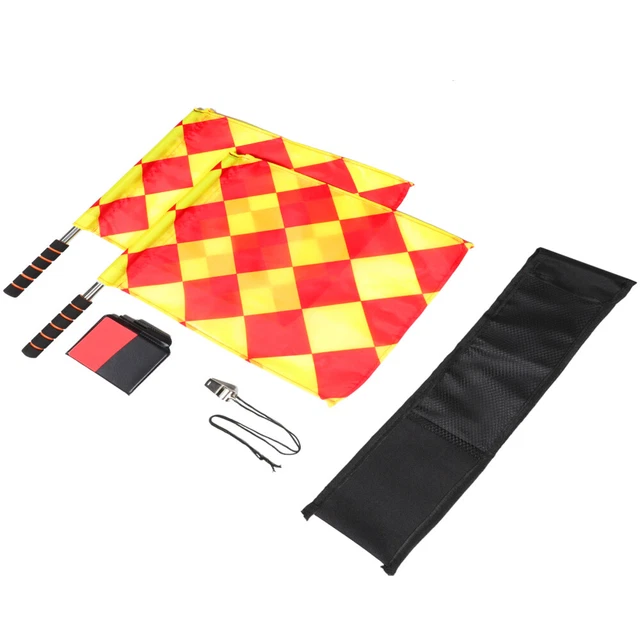DRAPEAU ARBITRE DRAPEAUX De Signalisation Jeu Maillots Foot EUR 18,69 ...