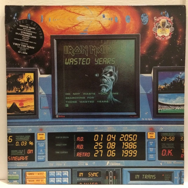 IRON MAIDEN - Wasted Years, Stranger in a Strange Land (IRN8, 1990) 12 ...