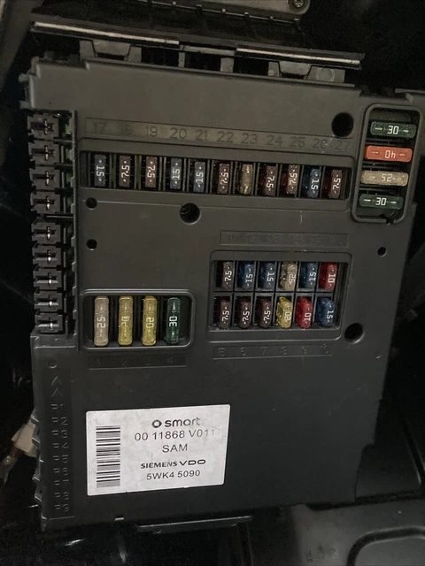 ORIGINAL SMART FORTWO 450 BRABUS & 452 Roadster Fuse Box SAM Unit £350. ...
