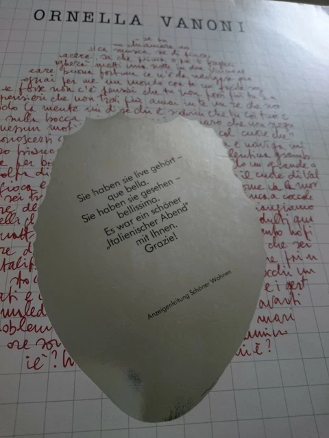 ORNELLA VANONI DUEMILATRECENTOUNO Parole *1981 GERMAN ARIOLA + IMPRINT*RARE* EUR 50,00 - PicClick IT