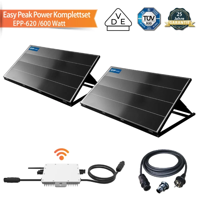 Juskys Balkonkraftwerk 600w Solaranlage Komplettset