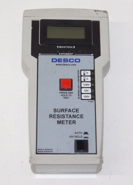 DESCO 19781 DIGITAL Display Surface Resistance Meter Portable Test Unit ...