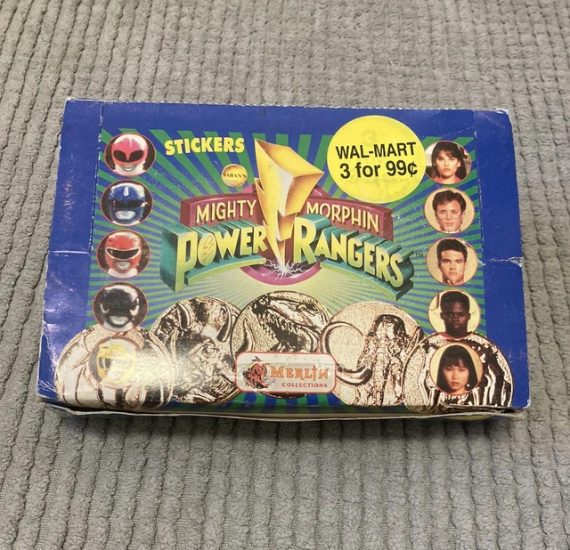 MERLIN MIGHTY MORPHIN power rangers Box and 50 Sealed Sticker Packs £49 ...