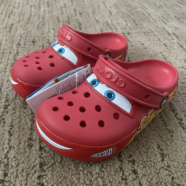 LIGHTNING MCQUEEN LIGHT Up Crocs Disney Red Kids Size J1 209381-610 ...
