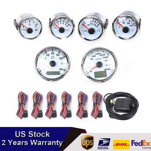 SPEEDOMETER,TACHOMETER, FUEL LEVEL, Oil Pressure, Volt, Water ...