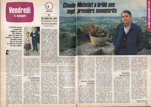 COUPURE DE PRESSE Clipping 1984 Claude Michelet (2 pages) EUR 5,00 - PicClick FR