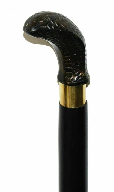 JOKER HEAD HANDLE Walking Canes Stick Victorian Nautical Wooden Stick ...
