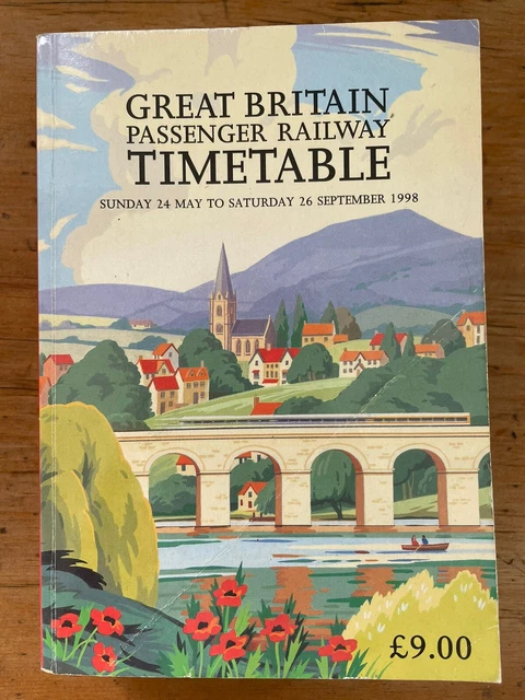 1998 BR GREAT Britain Passenger National Railway Timetable British Rail ...