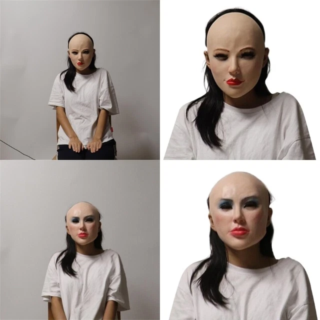 PRETEND MASK HALLOWEEN Cosplay Mask Female-Disguise For Men ...