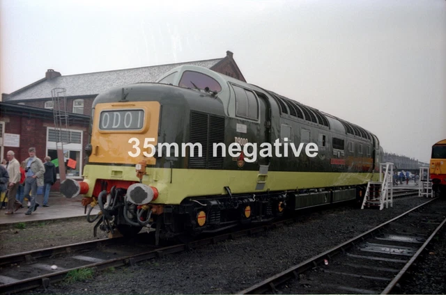 BRITISH RAIL HST DELTIC DIESEL LOCOMOTIVE D9000 DONCASTER 35mm NEGATIVE ...