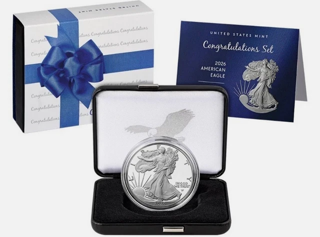 2026 CONGRATULATIONS SET American Eagle 1oz Silver Proof Coin - PRESALE ...