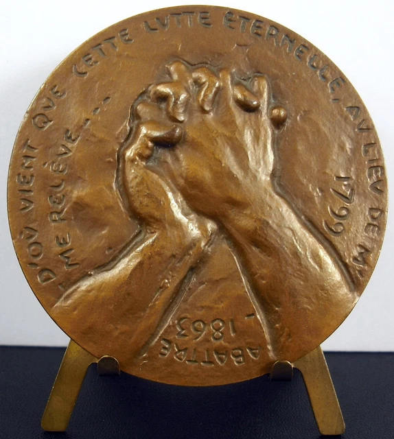 MEDAL 1973 EUGENE Delacroix S Eugene Préault Emile Fox Hands ...