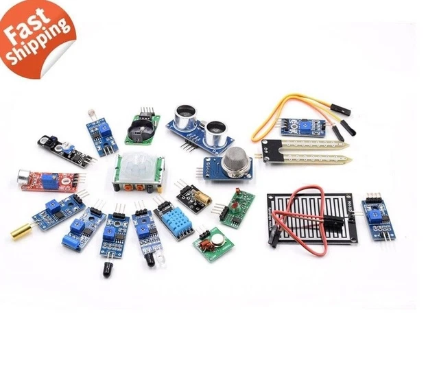 RASPBERRY PI / Arduino Sensor Kit 16 Modules Package 16 kinds of sensor ...