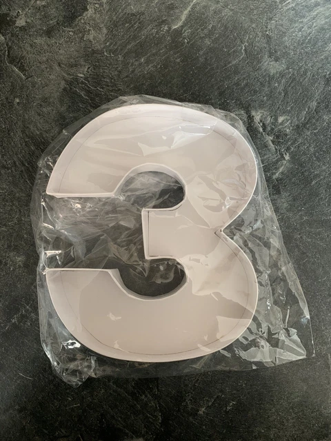 CARDBOARD FILLABLE NUMBERS 3 £6.99 - PicClick UK