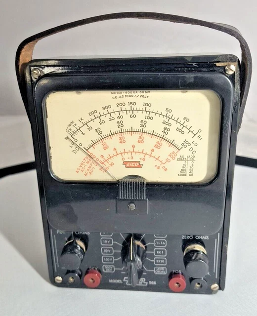 EICO MODELLO 566 Multimetro Analogico Volt Ohm Multimetro AC DC Ohm ...