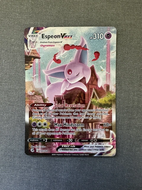 POKÉMON JCG ESPEON VMAX Alt Art 270/264 Fusion Strike Holo Alternate ...