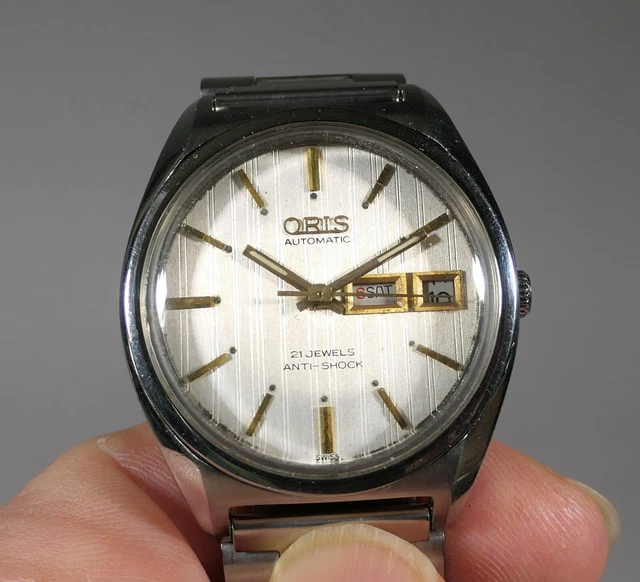 VINTAGE SWISS MADE Oris Gents Automatic Wrist Watch Ticking 21J £45.00 ...