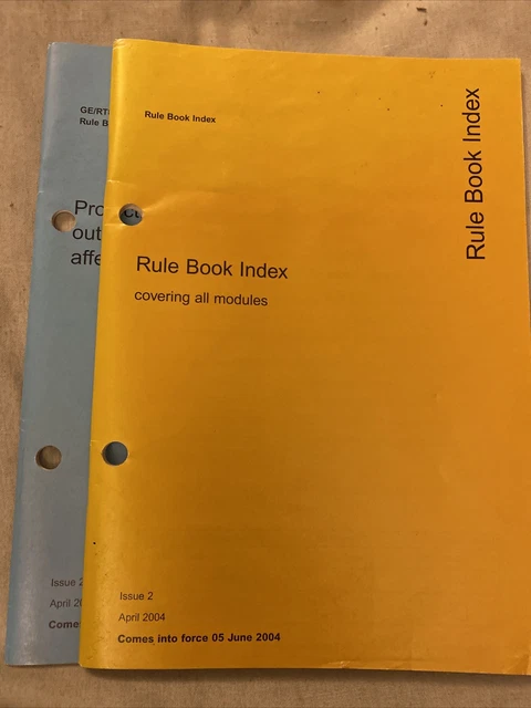 BRITISH RAILWAY RULE Book Index And Module T12 2004 £1.85 - PicClick UK
